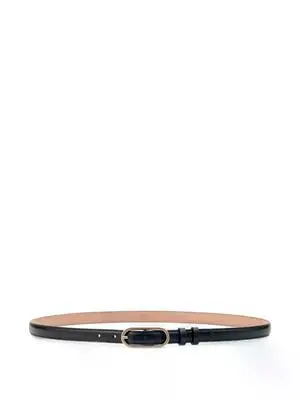 LOTTUSSE Gante Oval-buckle Leather Belt - Black