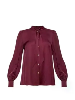 NISSA Bow-detail Viscose Shirt