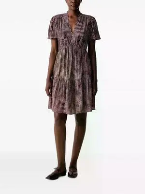 Marc O'polo Geometric Print Tie Mini Dress
