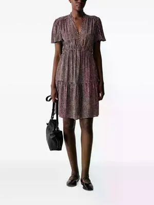 Marc O'polo Geometric Print Tie Mini Dress