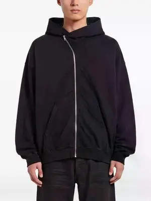 Rick Owens Asymmetric Zip-up Hoodie - Black
