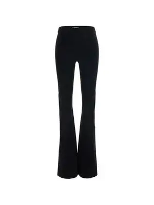 Pinko Ribbed-knit Flared Trousers