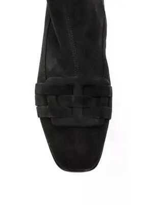 TRUMAN´S Suede Ankle Boots With Interwoven Detail - Black