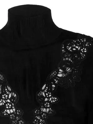 Zimmermann Lace-trimmed Roll-neck Sweater