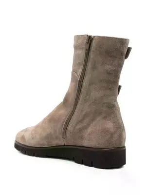 TRUMAN´S Suede Ankle Boots With Double Buckle Detail