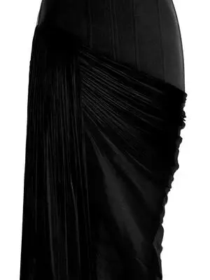 V:PM ATELIER Fatima Off-the-shoulder Draped Maxi Dress