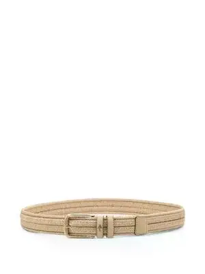LOTTUSSE Nastro Braided Leather-trim Belt - Neutrals