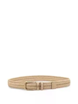 LOTTUSSE Braided Leather-trim Belt - Neutrals