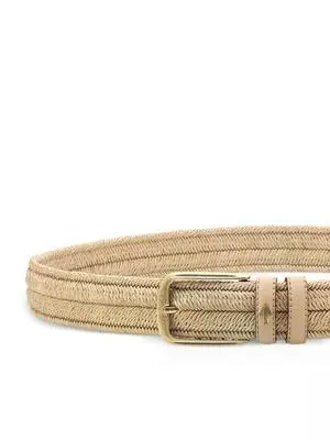 LOTTUSSE Braided Leather-trim Belt