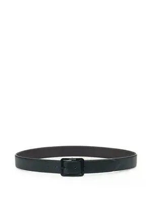 LOTTUSSE Reversible Grained-leather Belt - Black