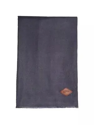 LOTTUSSE Logo-patch Fringed Scarf - Grey