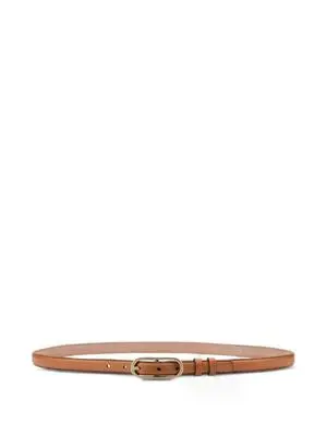 LOTTUSSE Oval Buckle Leather Belt - Brown