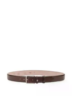 LOTTUSSE Polished Leather Belt With Buckle Fastening - Brown