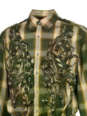 TAAKK Embroidered Checked Shirt
