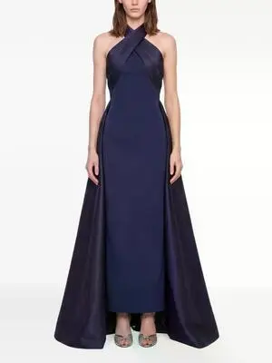 Solace London The Rumi Crossover Halterneck Gown