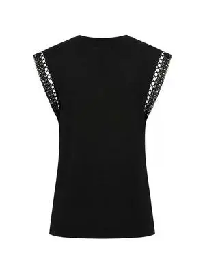 TWINSET Lace-trim Embroidered T-shirt