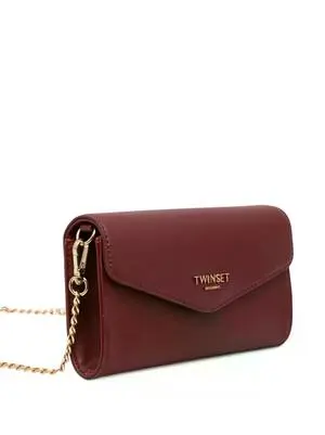 TWINSET Charm Embellished Cross Body Bag - Red