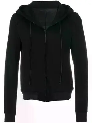 JUUN.J Logo-embroidered Zip-up Hoodie - Black