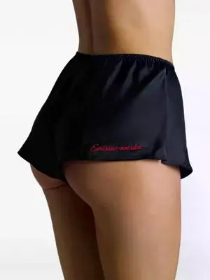 SCANDALE Embroidered Satin Shorts
