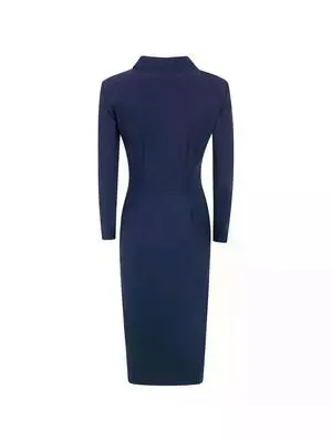 Chiara Boni La Petite Robe Taima Button-up Ruched-detail Midi Dress - Blue