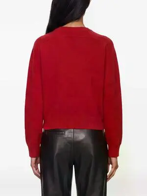 Loulou De Saison Fine Knit Crew Neck Button-placket Sweater