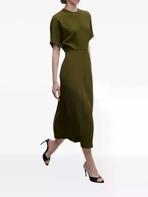 Victoria Beckham Short-sleeve Flared Midi Dress