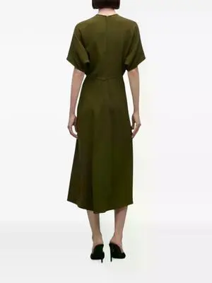 Victoria Beckham Short-sleeve Flared Midi Dress