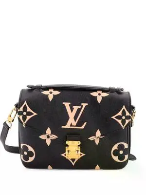 LOUIS VUITTON Pochette Metis Monogram Empreinte Giant Crossbody Bag - Black