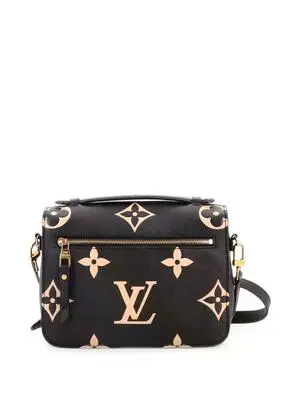LOUIS VUITTON Pochette Metis Monogram Empreinte Giant Crossbody Bag - Black