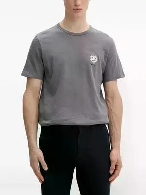 Rag & Bone Patch-detail Slub-texture T-shirt - Grey