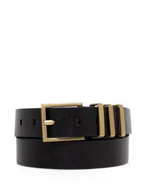 ALLSAINTS Textured Buckle Leather Belt
