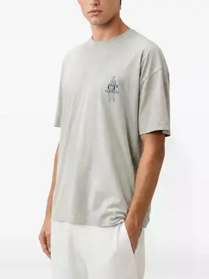 C.P. COMPANY 30/1 Jersey Short Sleeve Comfort Logo T-shirt - Neutrals