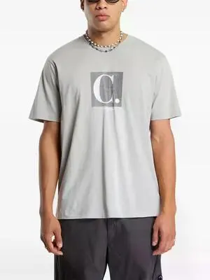 C.P. COMPANY 30/1 Jersey Short Sleeve Comfort Logo T-shirt - Neutrals