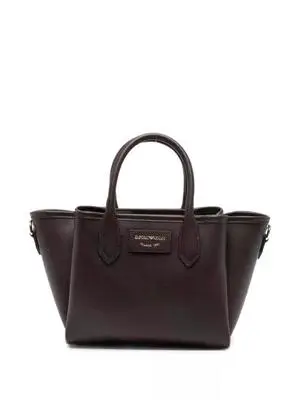 Emporio Armani Grained Leather Tote Bag