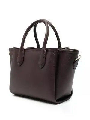 Emporio Armani Grained Leather Tote Bag - Red
