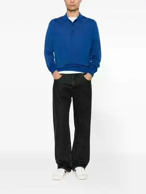John Smedley Belper Long-sleeve Polo Sweater