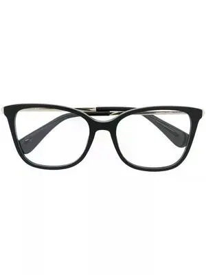 Max Mara Wayfarer-frame Optical Glasses - Gold
