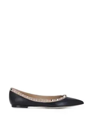 Valentino Garavani Rockstud Point-toe Ballet Flats