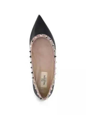 Valentino Garavani Rockstud Point-toe Ballet Flats
