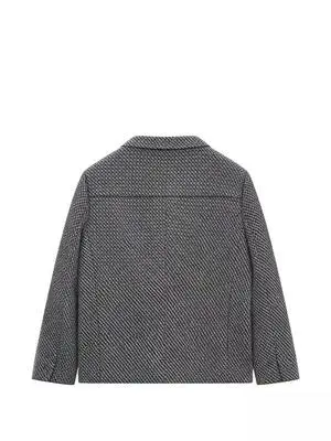 TOMBOLINI Textured-knit Button-up Blazer
