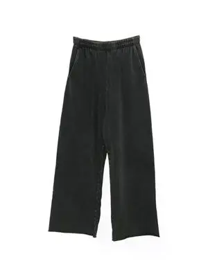 ENTIRE STUDIOS Faded-effect Elasticated-waist Track Pants - Black