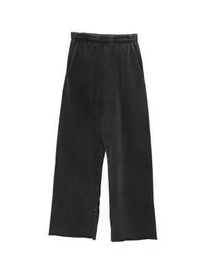 ENTIRE STUDIOS Faded Effect Elasticated Waist Track Pants - Black