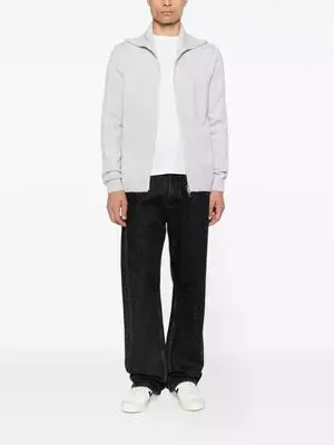 ZANONE Zip-up Ribbed-collar Cardigan