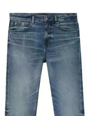 BOSS Faded-effect Whiskered Jeans