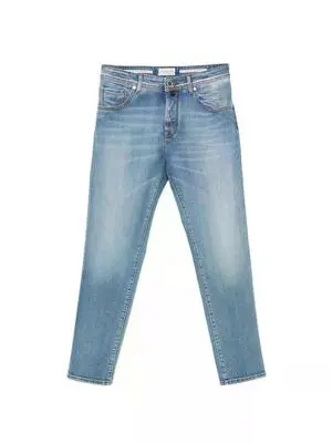 Jacob Cohen Logo Patch Straight-leg Jeans - Blue