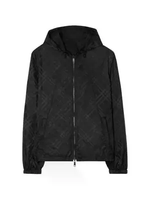 Burberry Reversible Check Newport Hooded Jacket - Black