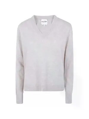 KUJTEN V-neck Cashmere Sweater - Neutrals