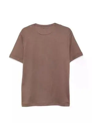 Eleventy Layered-trim Cotton T-shirt