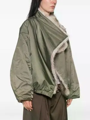 THE FRANKIE SHOP Faux-fur Trim Reversible Jacket - Neutrals