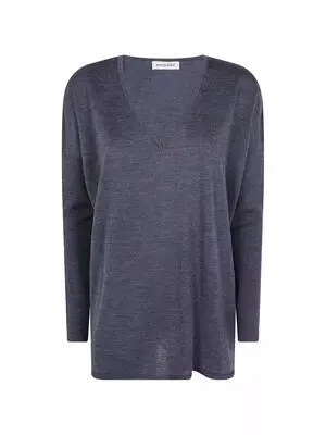 GENTRYPORTOFINO V-neck Wool Sweater - Grey